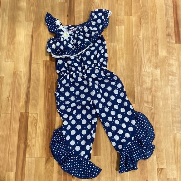 Little Lass | One Pieces | Little Lass Polka Dot With Sparkles Jumpsuit ...
